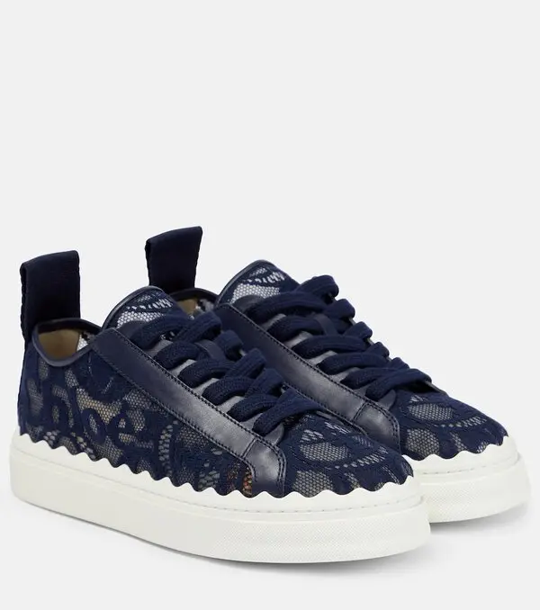 Chloé Lauren Lace Sneakers - Blue