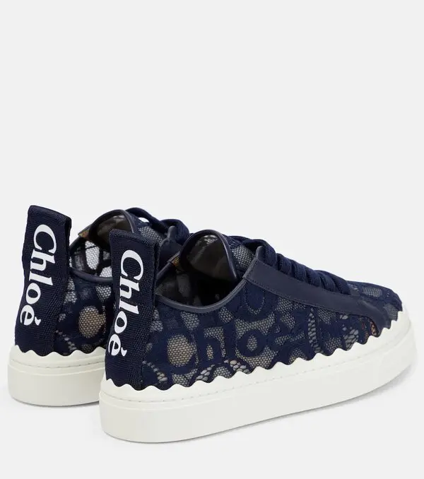 Chloé Lauren Lace Sneakers - Blue