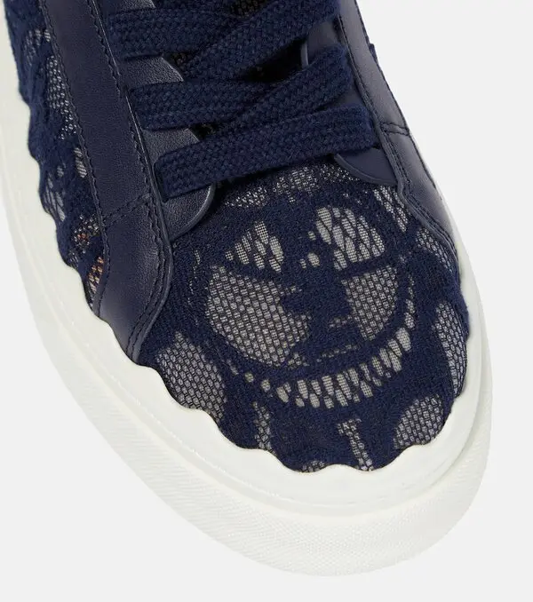 Chloé Lauren Lace Sneakers - Blue