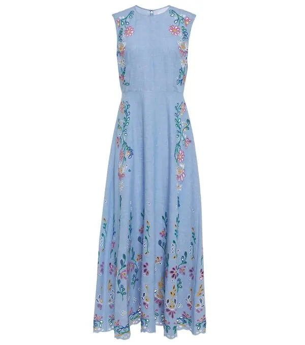 slim fit dress slacks Light Chambray Maxi Dress - All Dresses main image 1