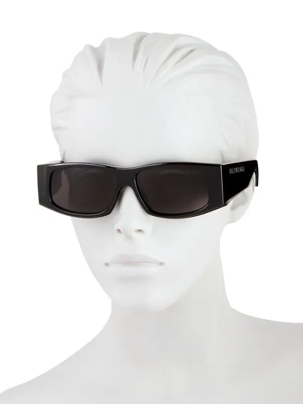 Balenciaga 56mm Rectangular Led Sunglasses