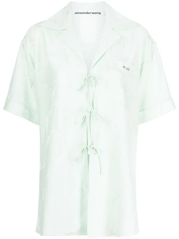 Alexander Wang Jacquard Pajama-style Shirt - Green