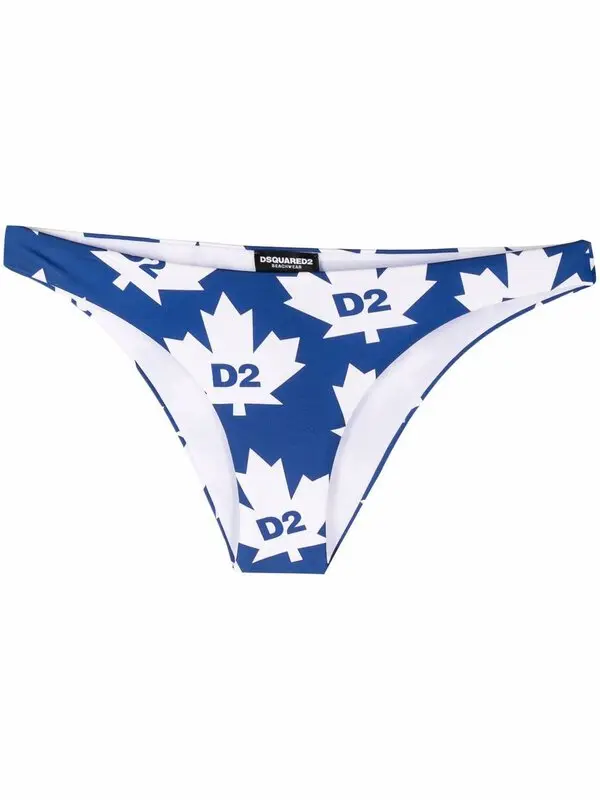 Dsquared2 Maple Leaf Print Bikini Bottoms
