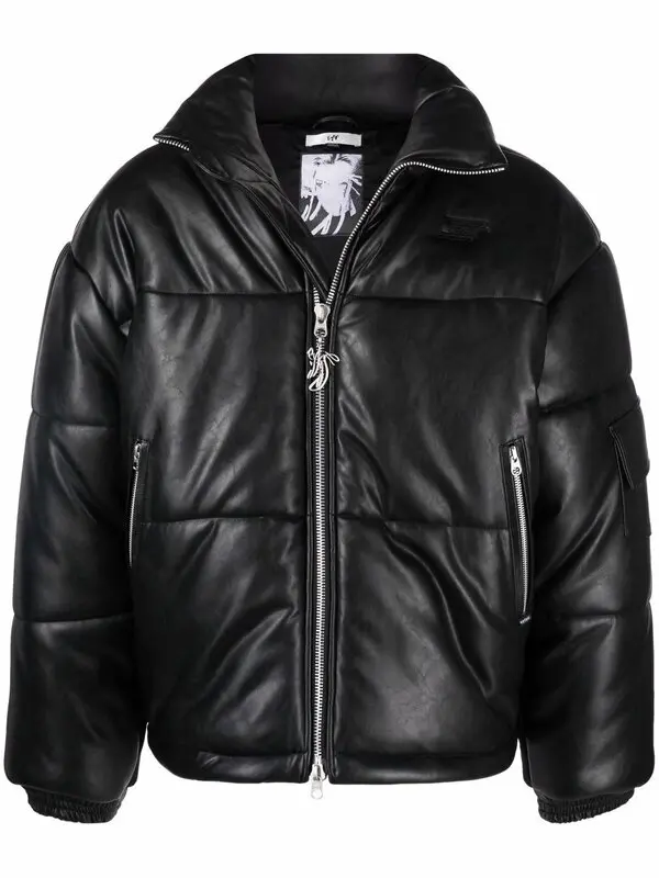 Eytys Nite Faux-Leather Puffer Jacket In Black - 20% Off