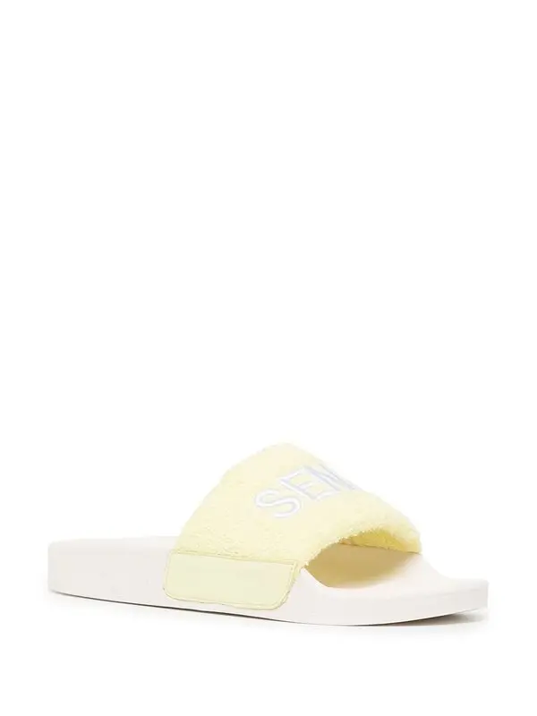Senso Elly Logo-embroidered Slides - Yellow