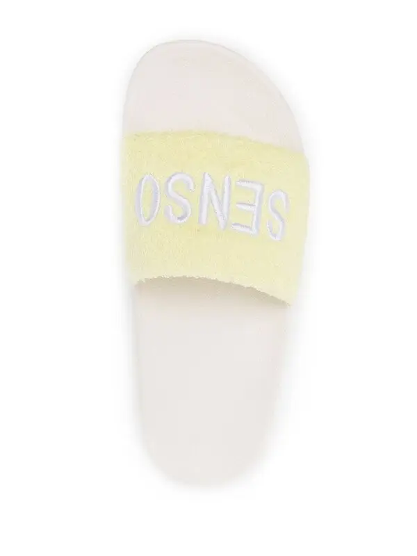 Senso Elly Logo-embroidered Slides - Yellow