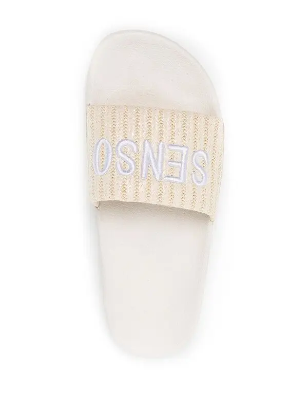 Senso Elly Ii Logo-embroidered Slides - Neutrals