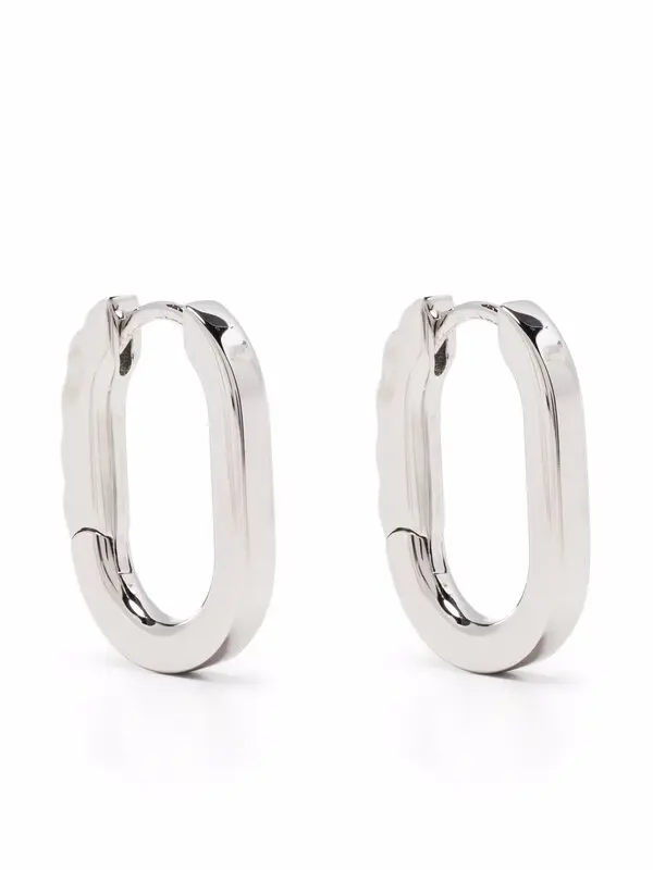 MARIA BLACK Woods Hoop Earrings - Silver