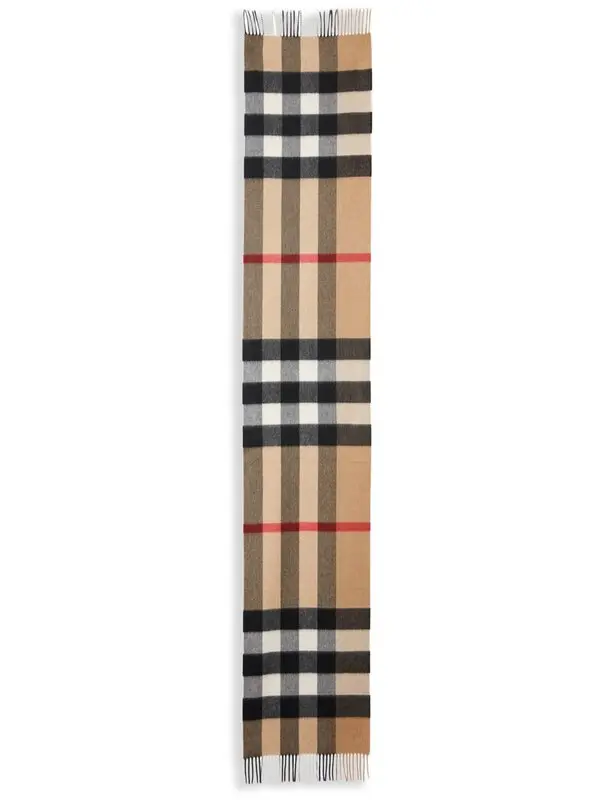 Burberry Vintage Check Cashmere Scarf - Brown