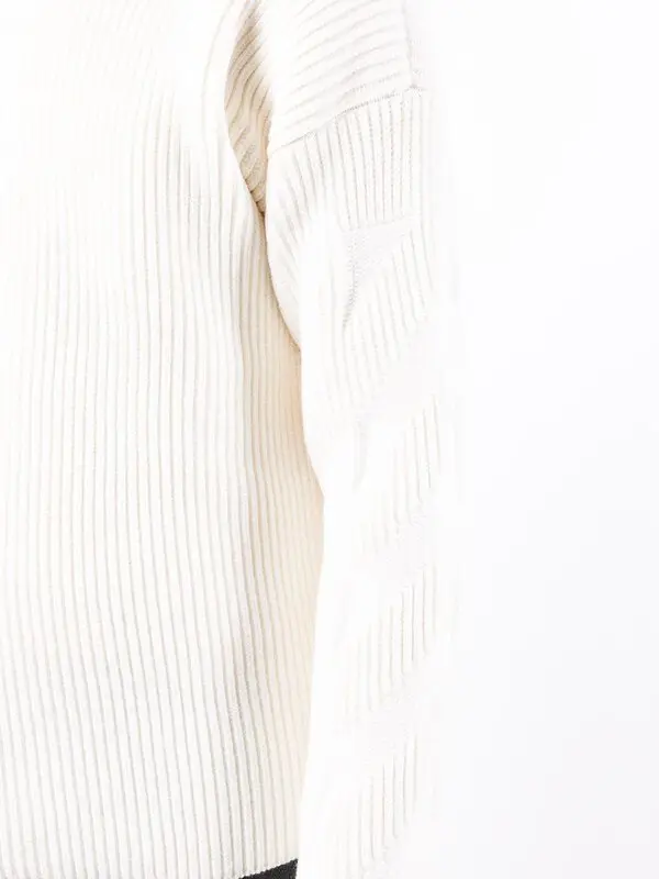 Off-White Ribbed-knit Jumper - White
