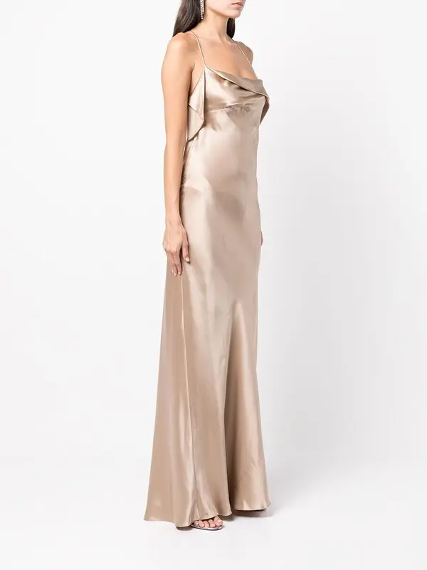 Michelle Mason Silk Gown - Neutrals