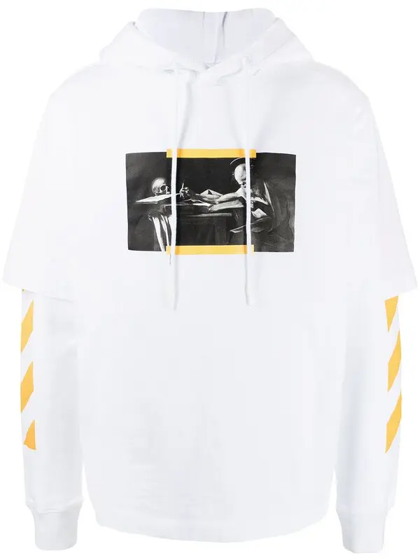 Off-White Graphic-print Layered Hoodie - White