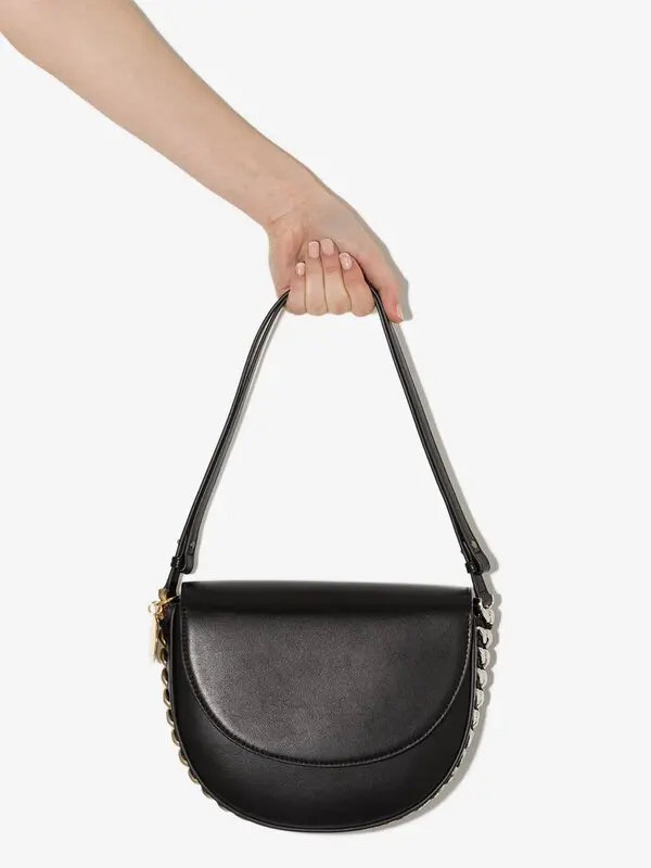 Stella McCartney Frayme Medium Shoulder Bag - Black