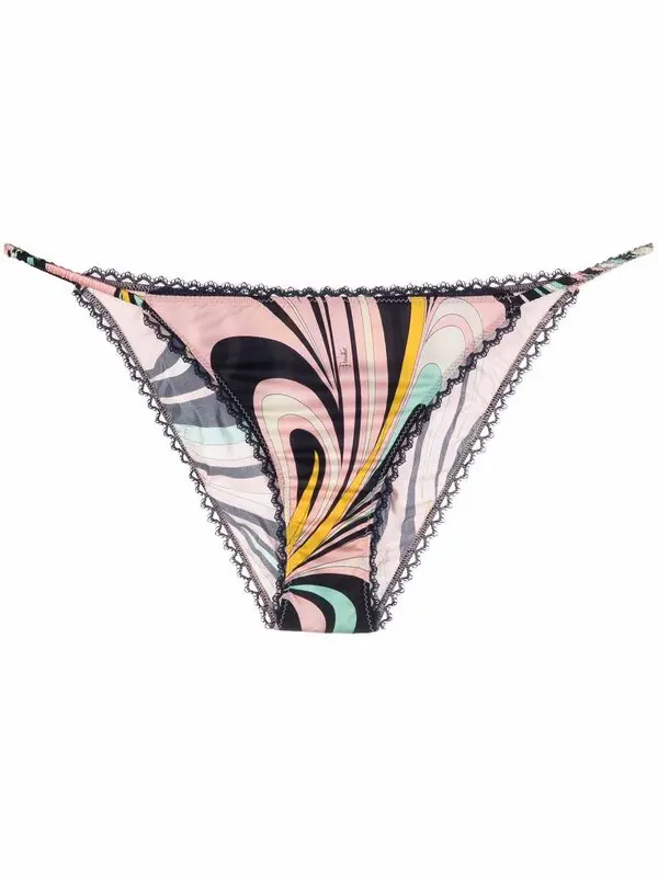 Emilio Pucci Onde-print Tanga Briefs - Pink