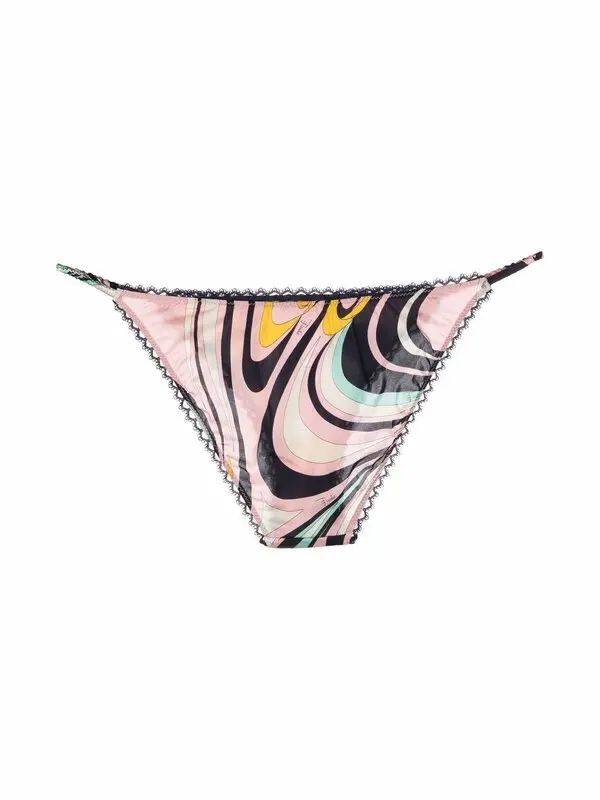 Emilio Pucci Onde-print Tanga Briefs