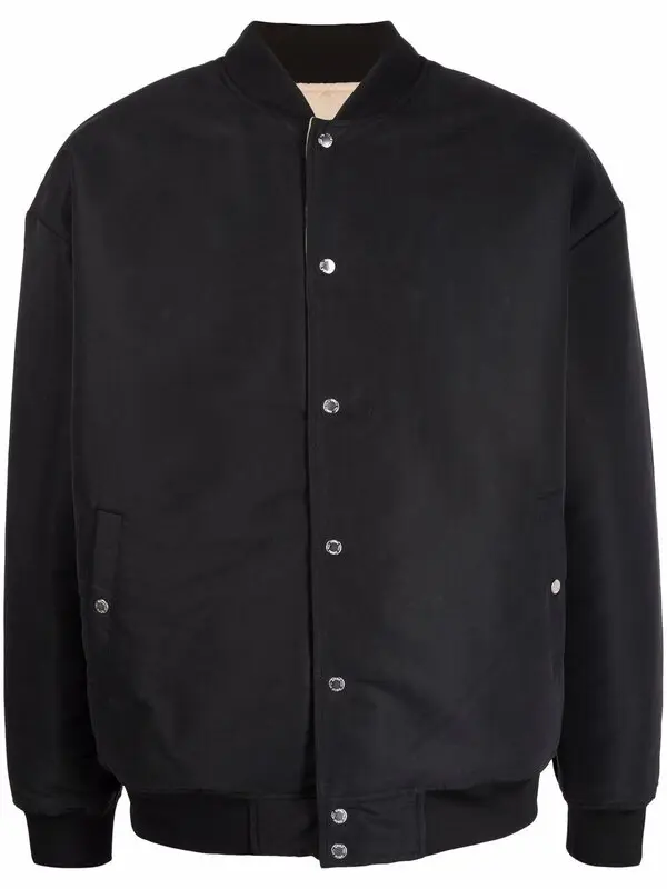PUMA Reversible Diamond Quilted Bomber Jacket With Logo Patch - Black