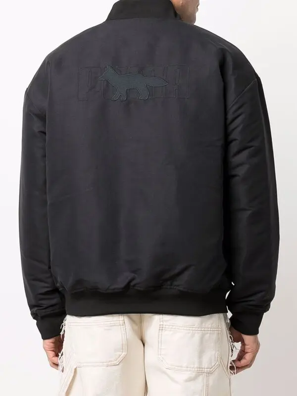 PUMA Reversible Diamond Quilted Bomber Jacket With Logo Patch