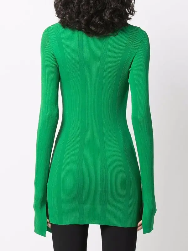Remain Birger Christensen Ribbed Knit Polo Top
