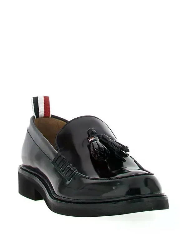 Thom Browne Polished Calf Tassel Loafers - Black