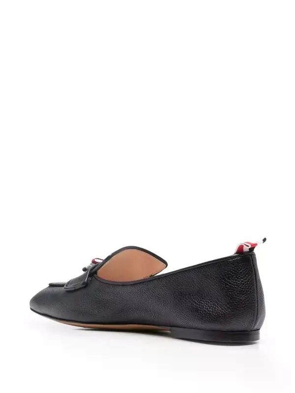 Thom Browne Three-bow Almond-toe Loafers