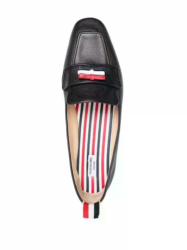 Thom Browne Three-bow Almond-toe Loafers