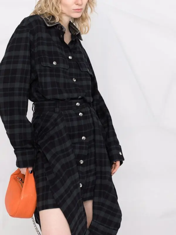 DIESEL® Janice Checked Shirt Dress