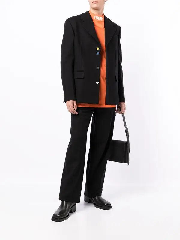 Off-White Mid-rise Tailored Trousers - Black
