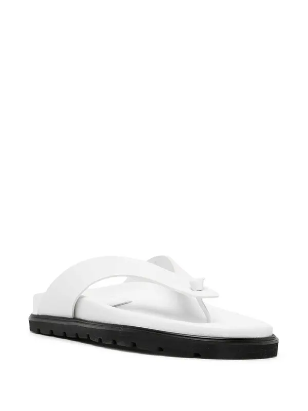 REIKE NEN Two-tone Leather Flip Flops