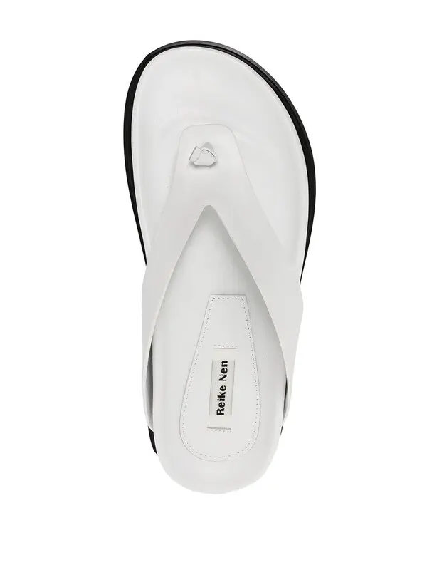 REIKE NEN Two-tone Leather Flip Flops