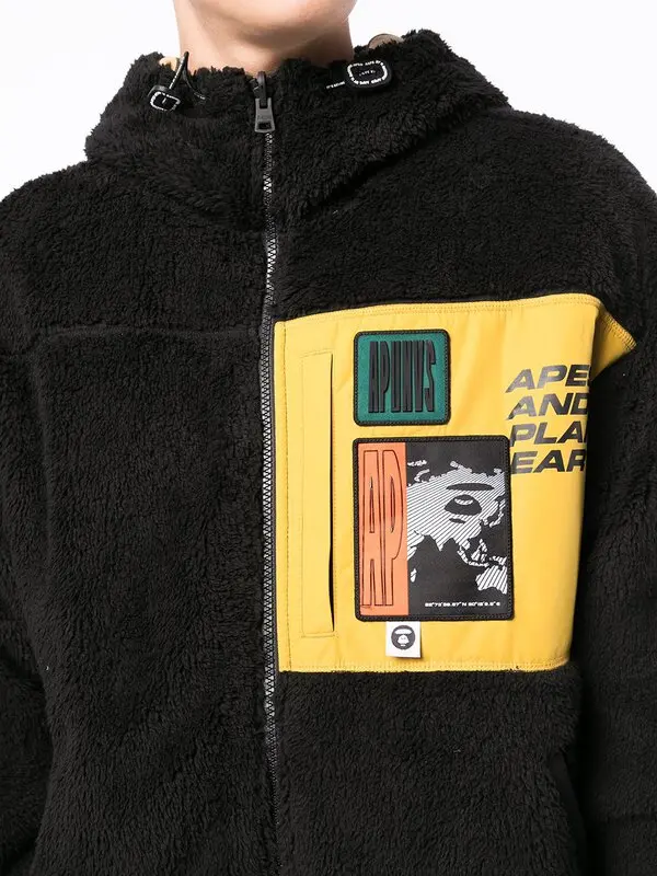 Aape By *A Bathing Ape® Ape Reversible Hooded Jacket In Black - 50