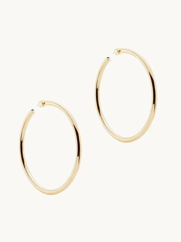 JENNIFER FISHER 2.5" Hoop Earrings - Yellow Gold
