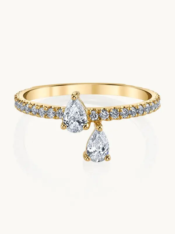 ANITA KO 18-karat Yellow Gold Princess Eternity Ring With White Diamonds - Yellow Gold,white Diamonds