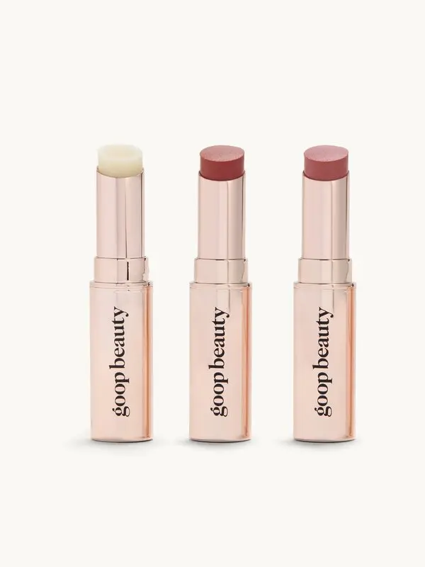 Goop Clean Nourishing Lip Balm Trio - Clear,garnet,rose