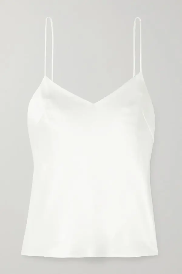 Galvan Satin Camisole - White