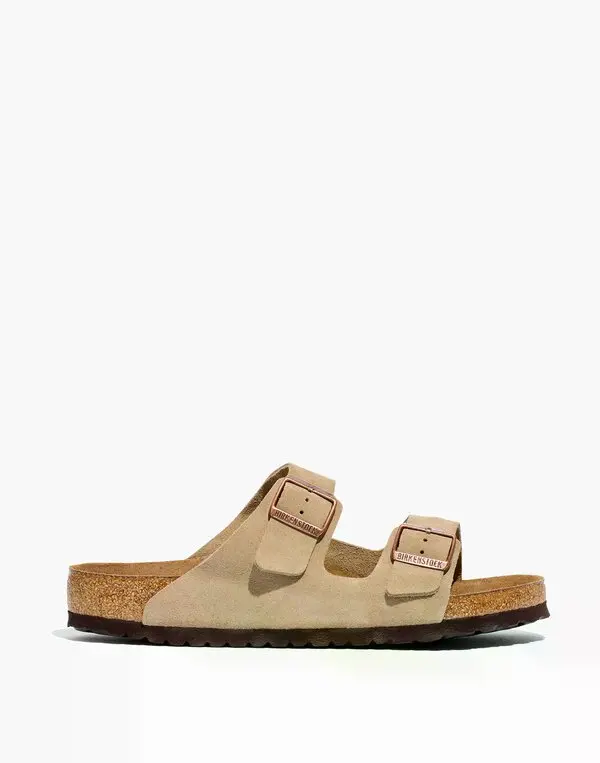 Madewell Birkenstock Arizona Suede Sandals - Taupe
