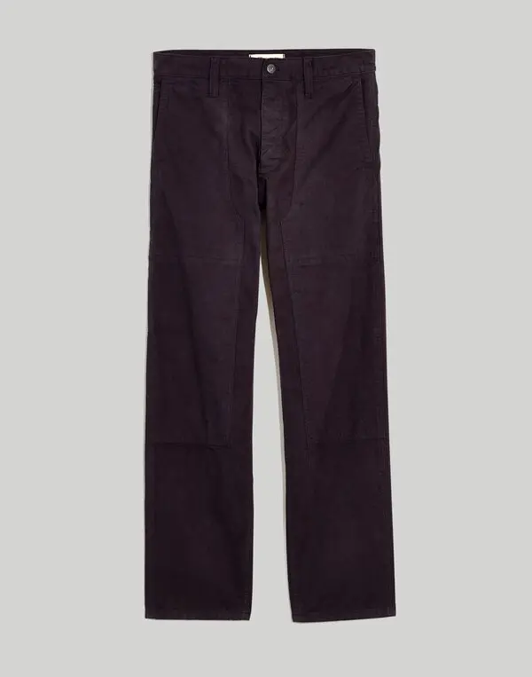 Madewell Relaxed Straight Workwear Pants - Black Coal