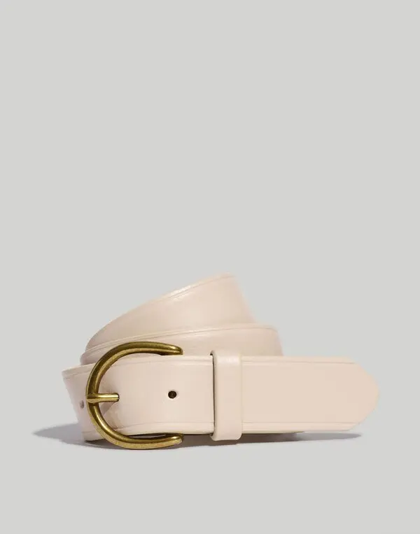 Madewell Medium Perfect Leather Belt - Harvest Moon