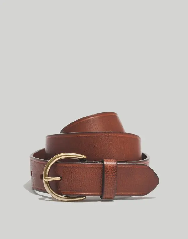Madewell Medium Perfect Leather Belt - Pecan