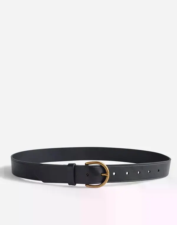 Madewell Medium Perfect Leather Belt - True Black