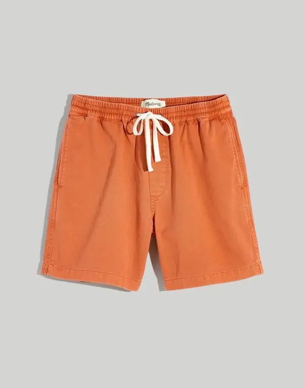 Madewell Cotton Twill Everywear Shorts - Sweet Dahlia