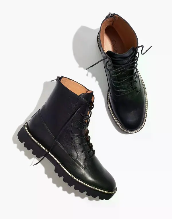 Madewell Mw The Citywalk Lugsole Lace-up Leather Boots