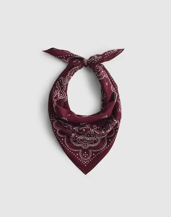 Madewell Organic Cotton Bandana - Dark Pomegranate