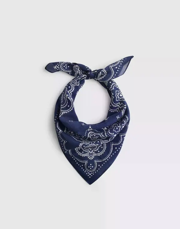 Madewell Organic Cotton Bandana - Fresh Blueberry