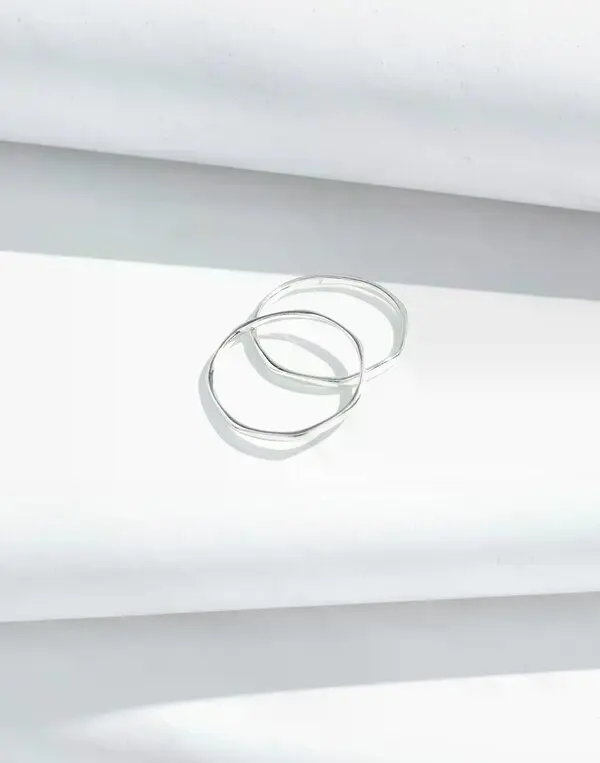Madewell Demi-fine Skinny Ring Set - Sterling Silver