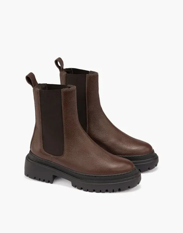 Madewell Maguire Shearling-lined Leather Cortina Chelsea Boots