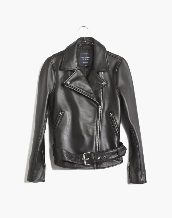 Madewell Mw The Ultimate Leather Biker Jacket True Black