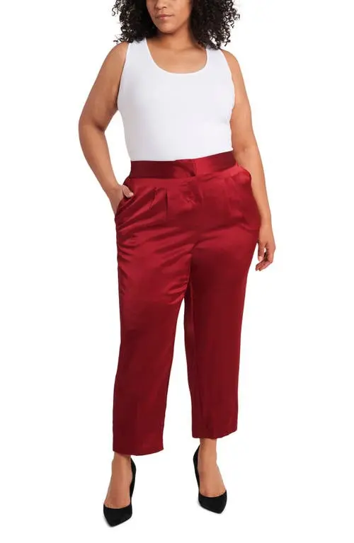 Vince Camuto Slim Leg Satin Trousers
