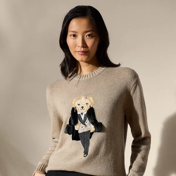Ralph Lauren Lunar New Year Polo Bear Sweater - Champagne
