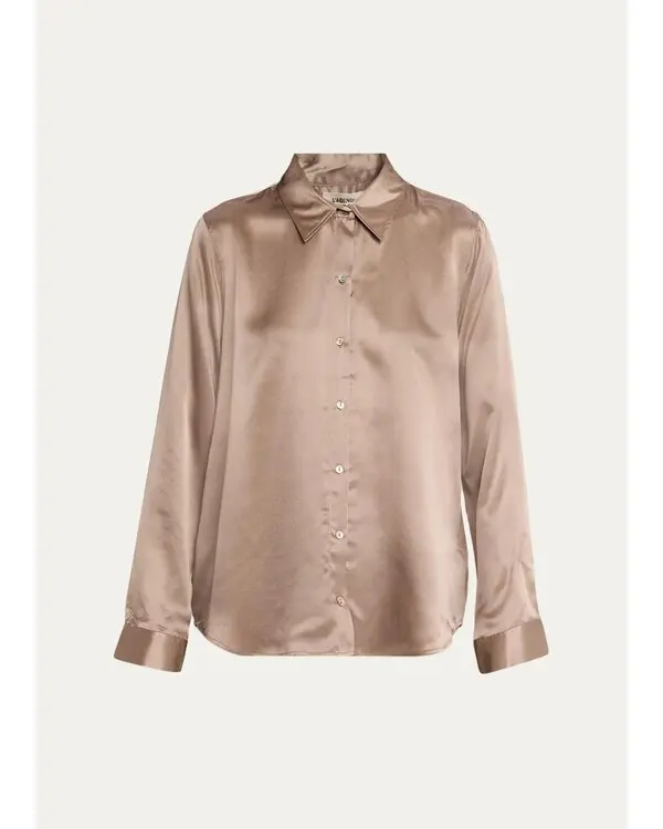L'AGENCE Tyler Long-sleeve Blouse - Light Card
