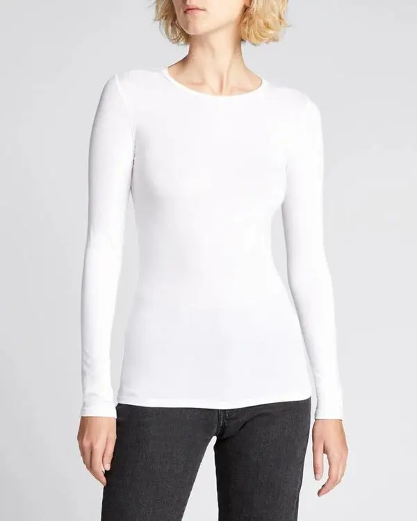 Majestic Filatures Soft Touch Long-sleeve Top - White